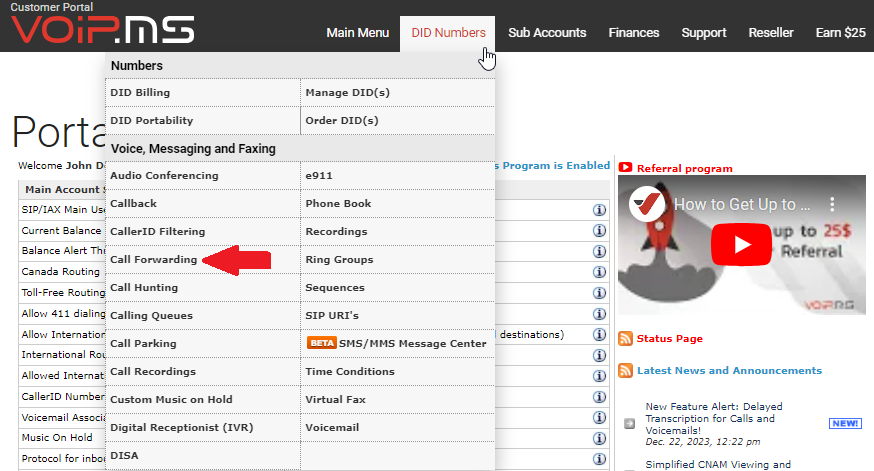 Voip.ms – Nomorobo HelpDesk